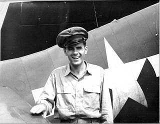 Mason Clark aboard the USS Essex, 1944